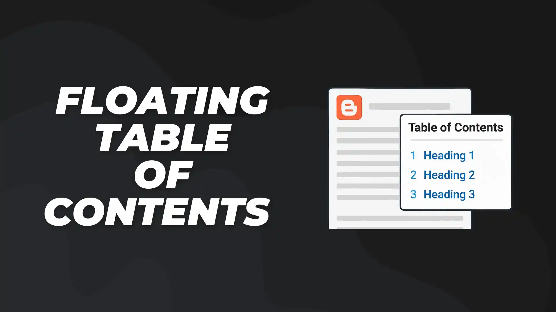 How To Add A Floating Table Of Contents In Blogger Techyleaf